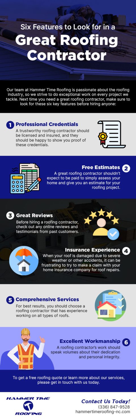Six Features to Look for in a Great Roofing Contractor [infographic ...